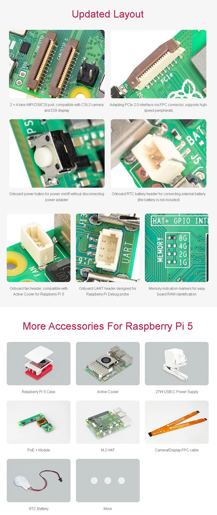 Raspberry Pi 5 - Powerful Development Board with 4GB/8GB RAM