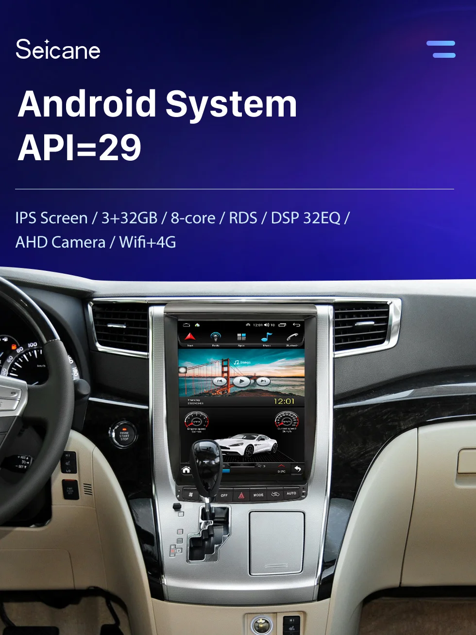 For 2007-2012 Toyota Alphard A20 360 Camera Gps Stereo Multimedia ...