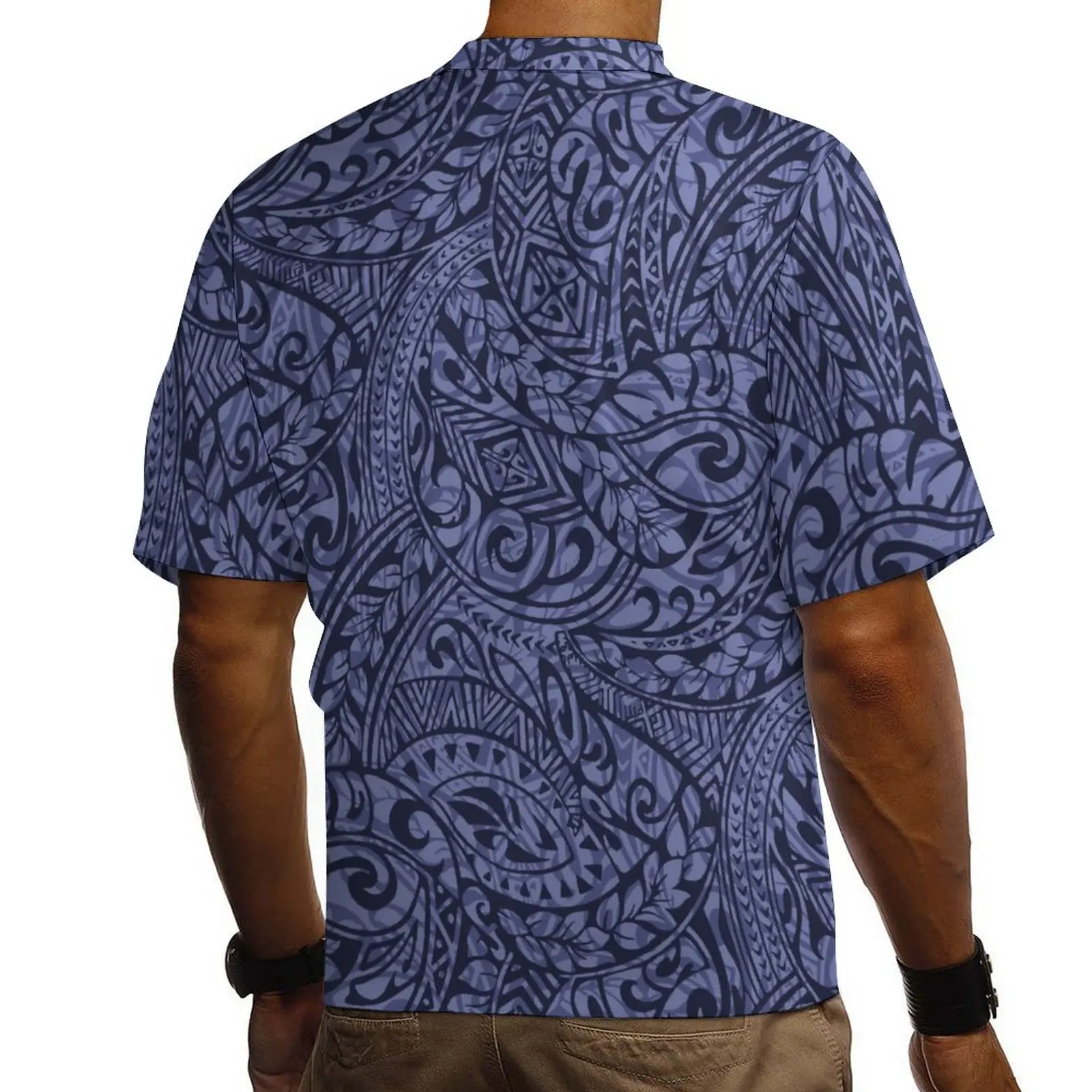 Wholesale Polynesian Samoan Tattoo Designs Big Size Men Shirt Casual ...
