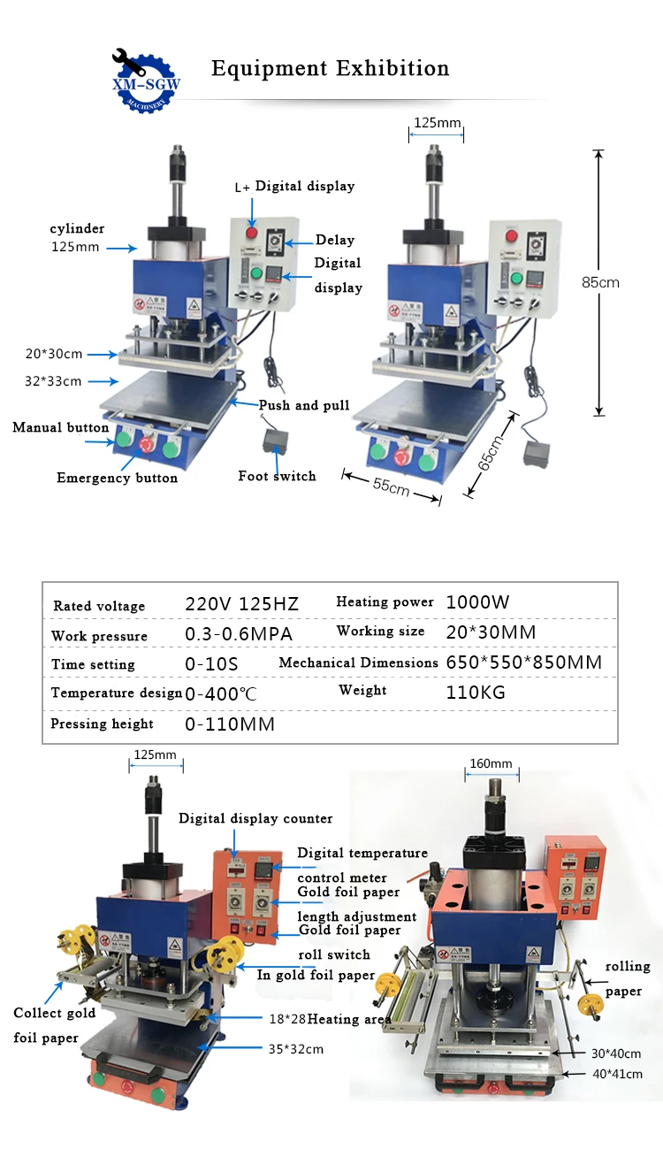 Factory Pneumatic Heat Stamping Machine for Custom Logo Shoe Leather ...
