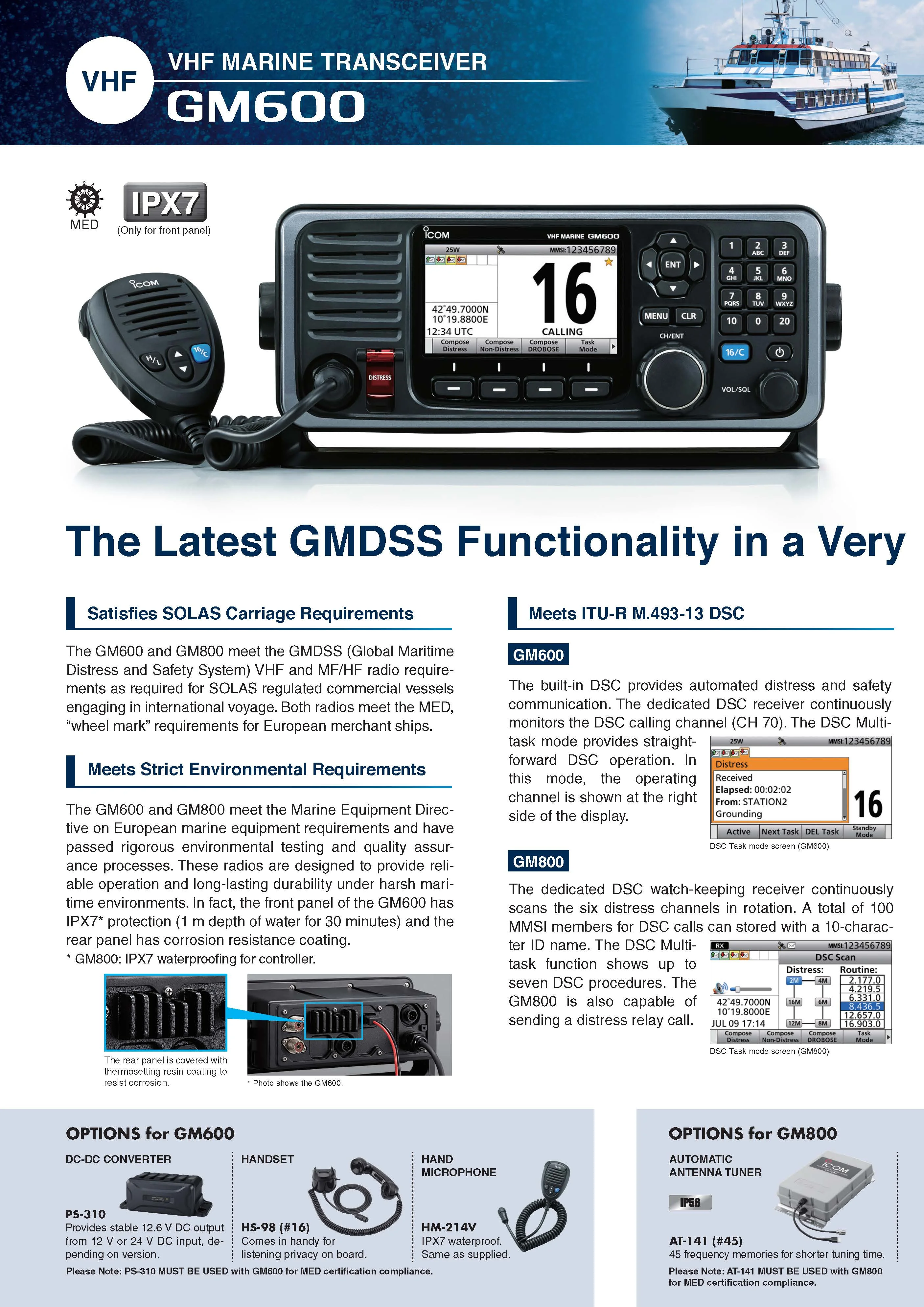Marine Electronics Maritime Navigation Communication ICOM Radio GMDSS ...