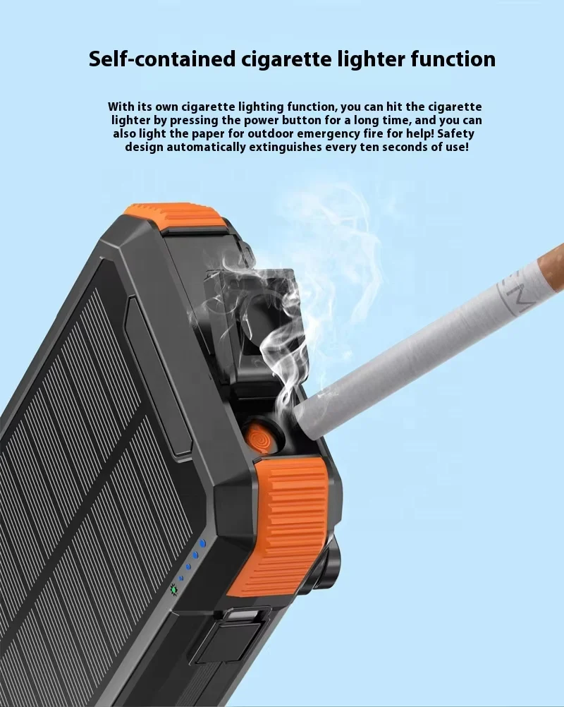 Camping Solar Panel and Battery Pack 36000mah Crank Solar Power Bank ...
