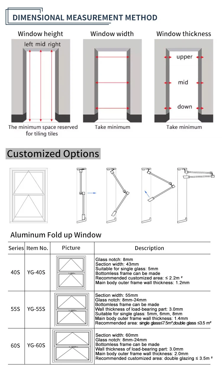 Custom Vertical Fold up Glass Windows - Bi Fold Fashion