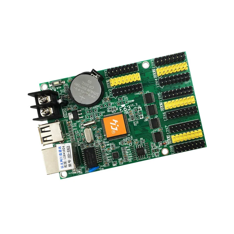 Hd-e63 Single & Dual Color Led Control Card Ethernet & Usb Port 1024*64 ...