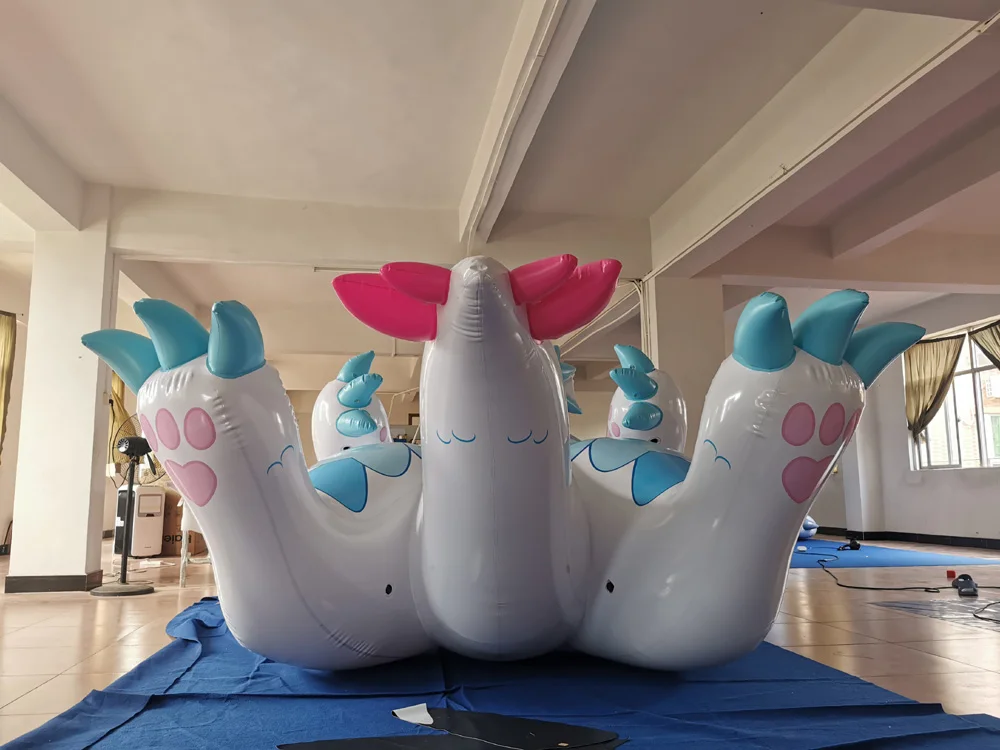 Customized 4M Inflatable White Dragon - Perfect for Events