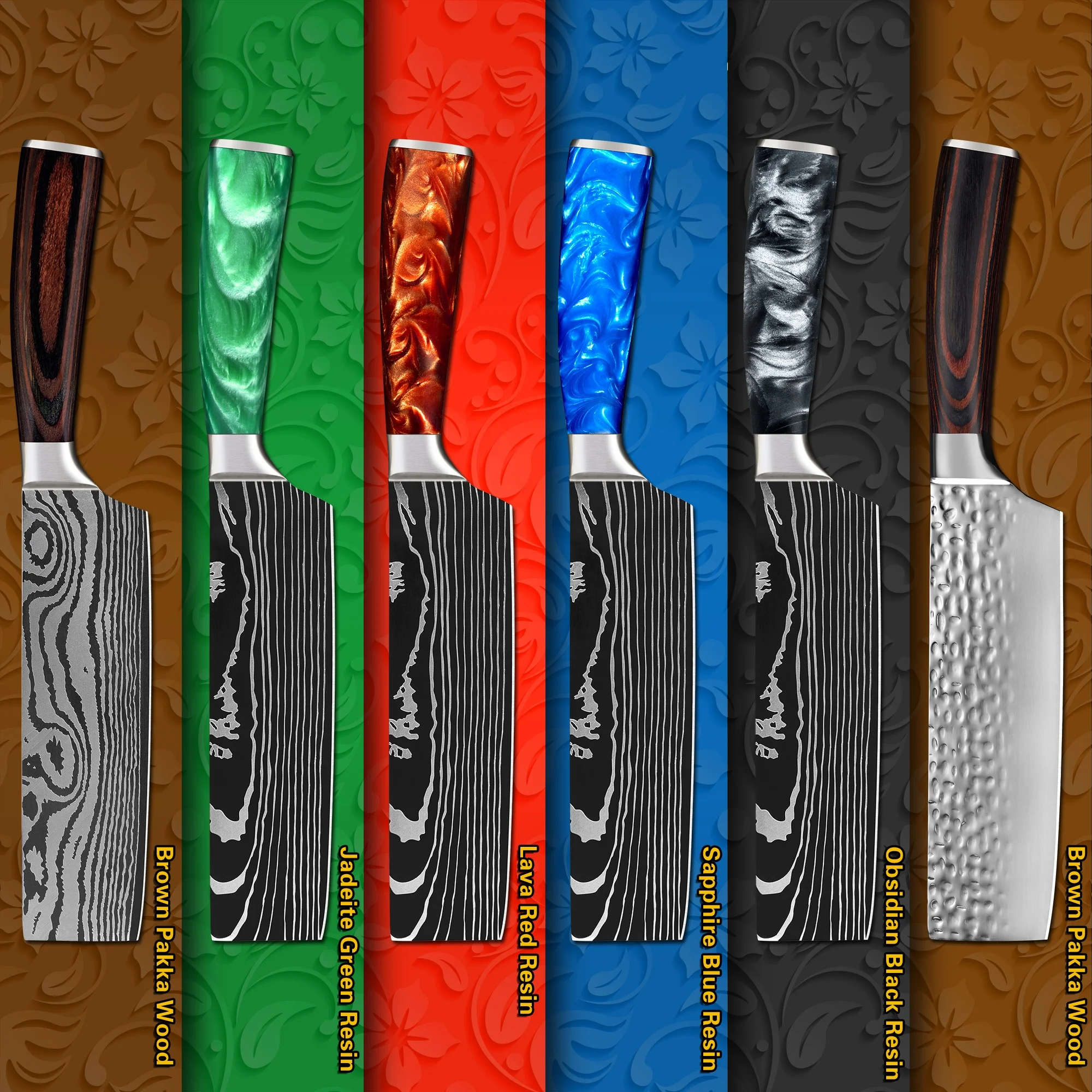 Couteau Armee De L Air Couteau De Cuisine Japonais En Acier Damas 67 ...
