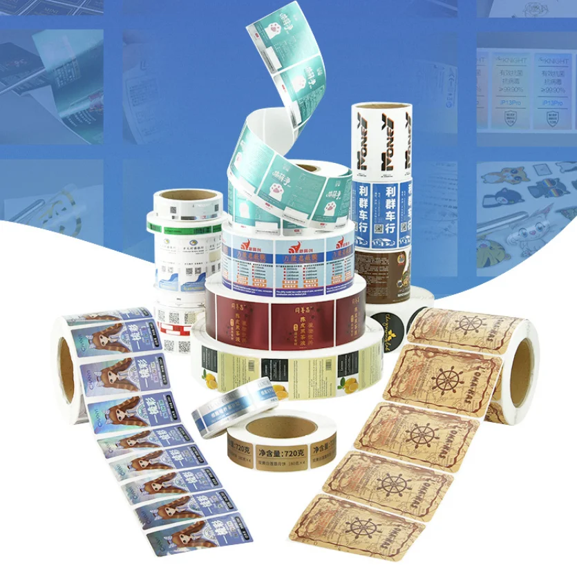 Custom Design Logo Printing Waterproof Gold Foil Hot Stamping UV ...