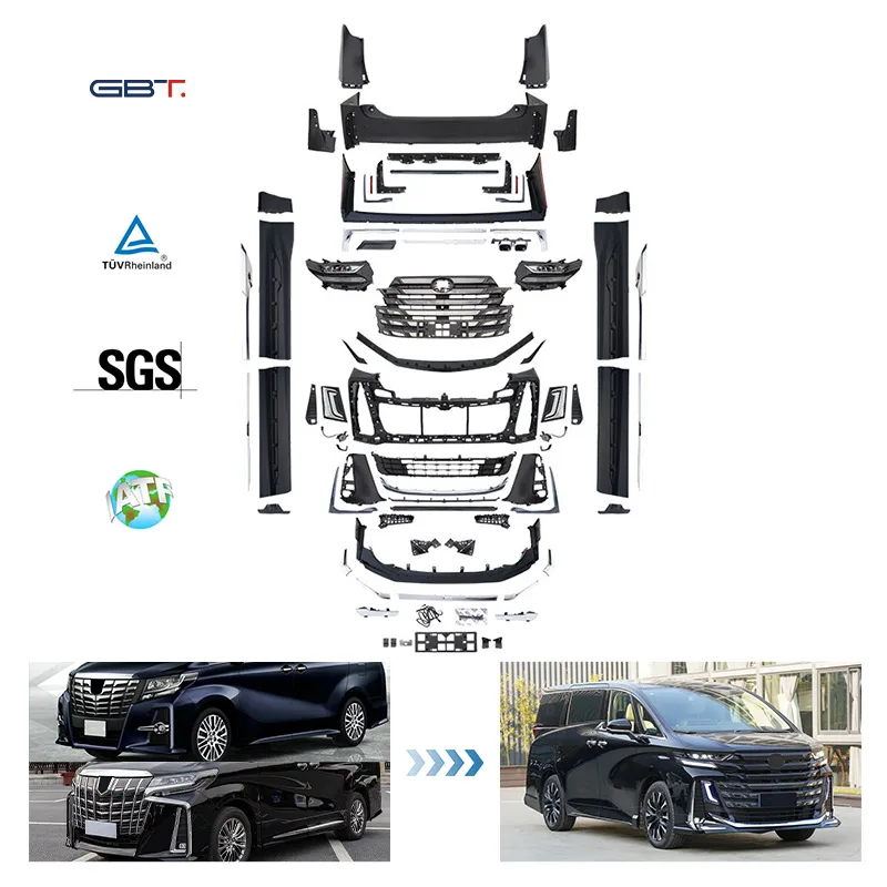 Gbt Alphard Anh 30 Upgrade 40 Vellfire Modellista Bumper Lips For 2015-2018 Alphard Anh30 To ...