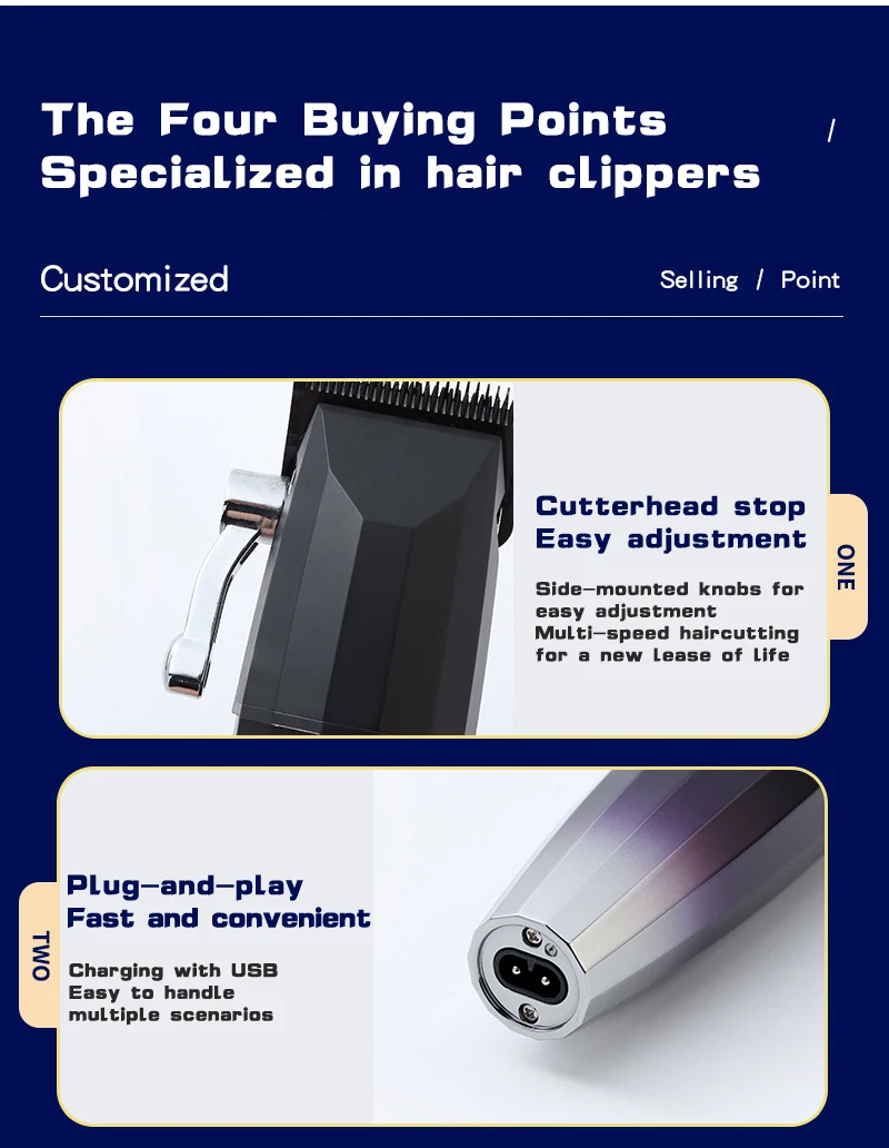 Adjustable Cordless Professional T-Blade Trimmer for Men