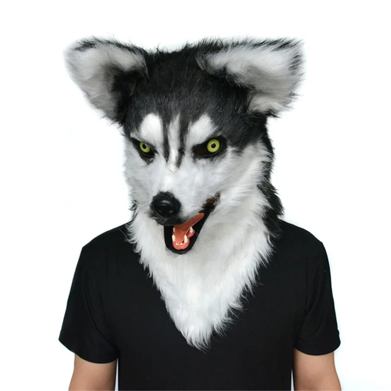 Customizable Soft Cotton and Fur Animal Headgear Fun Plush Bear Mask ...