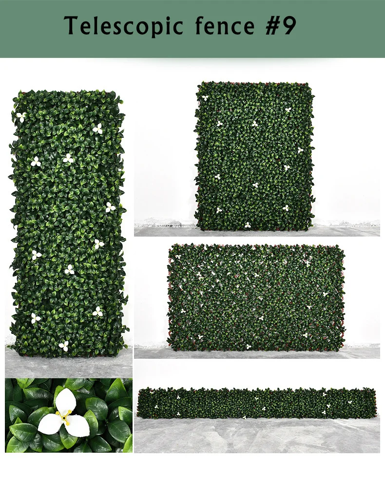 Wholesale Artificial Green Leaf Plant Flower Fence Extensions