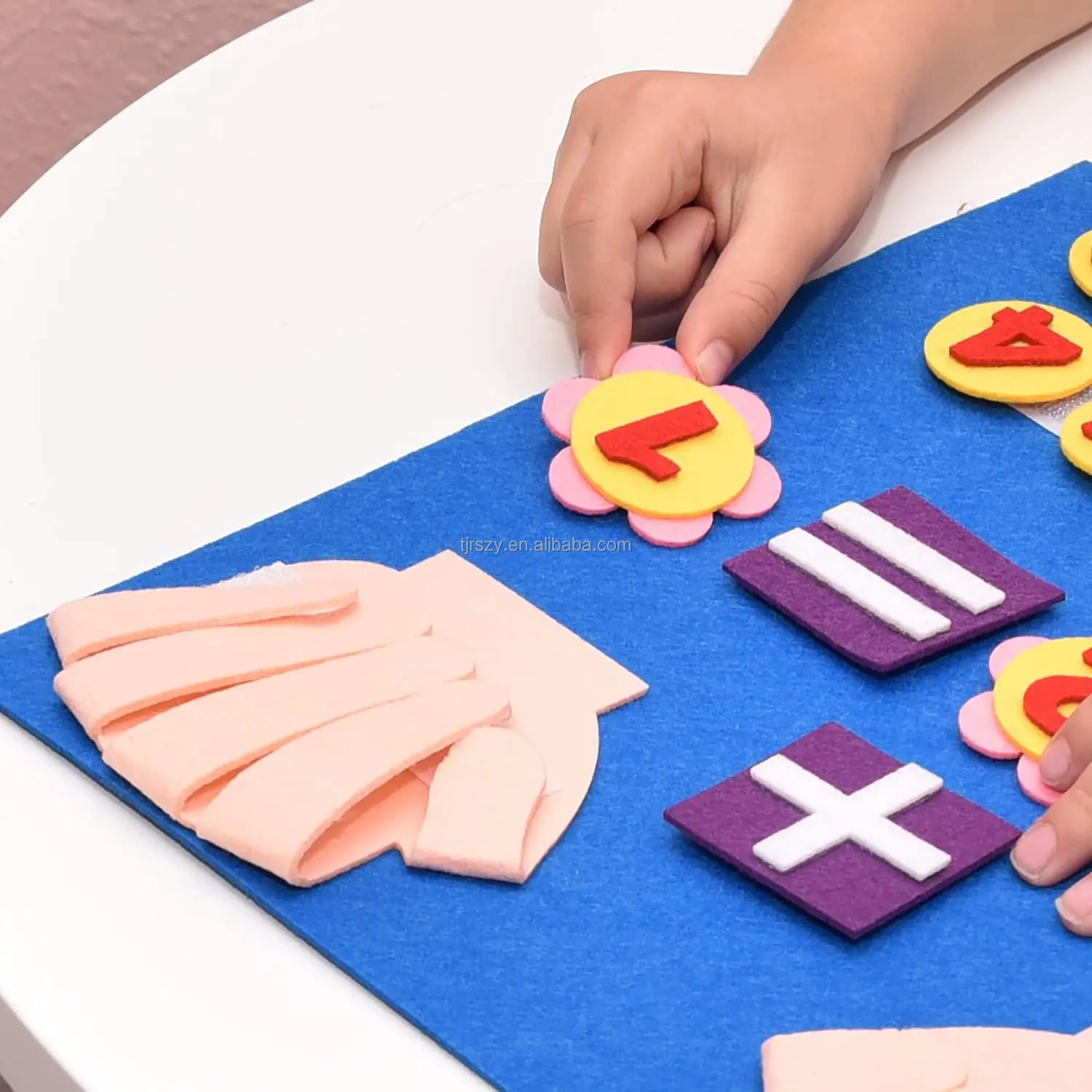 Montessori Arabic Felt Finger Numbers Toy Kids Early Learning Toddlers ...