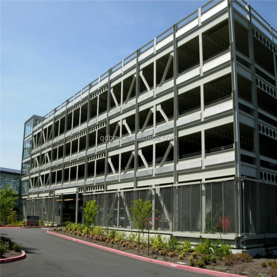 Modular Steel Framed Parking System Car Park Building Multi Storey ...