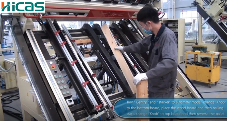 Sf9025 Semi-auto Vertical Stringer Wood Pallet Nailing Machine - Buy ...