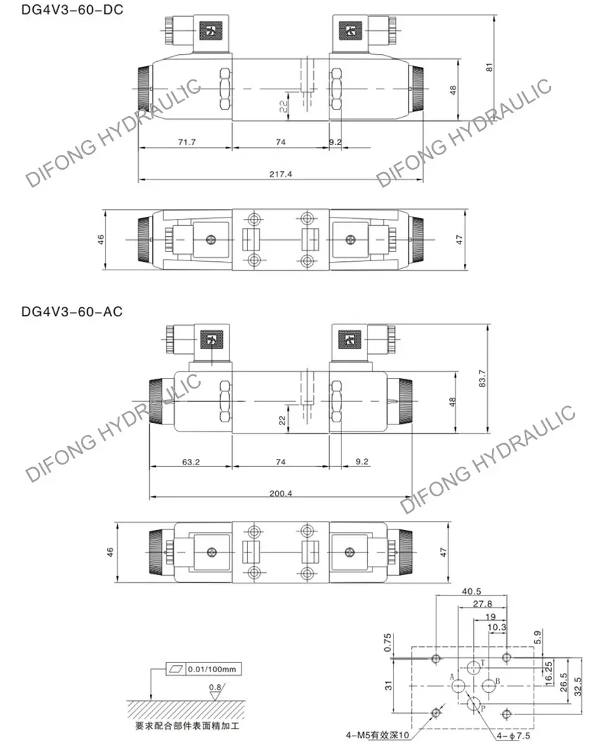 Vickers DG5V7 Solenoid Directional Control Valve - Medium Pressure