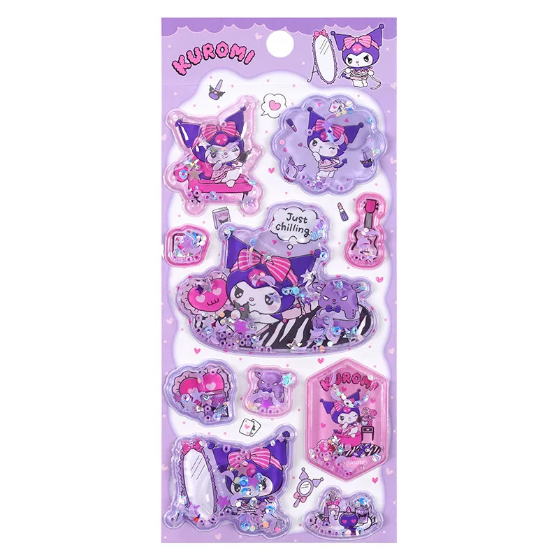 Kuromi stickers Students fill water stickers Children cartoon cute ...