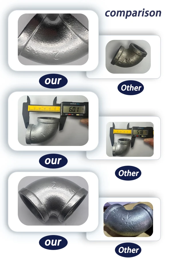 Heavy Type BSPT Galvanised Iron 90 Degree M&F Long Sweep Bends 1 Pipe ...