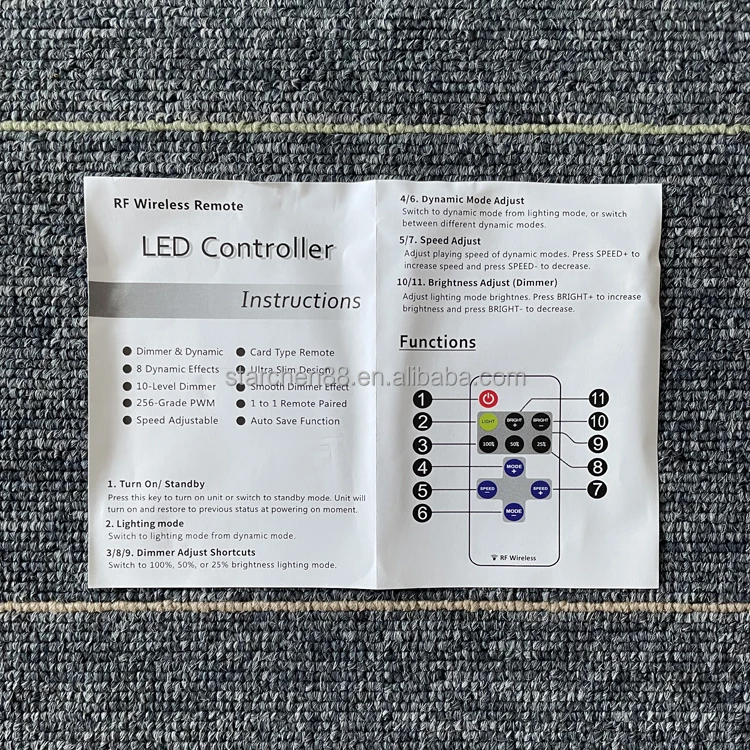 5-24v Rf Wireless Remote Led Dimmer Controller For Light Strips
