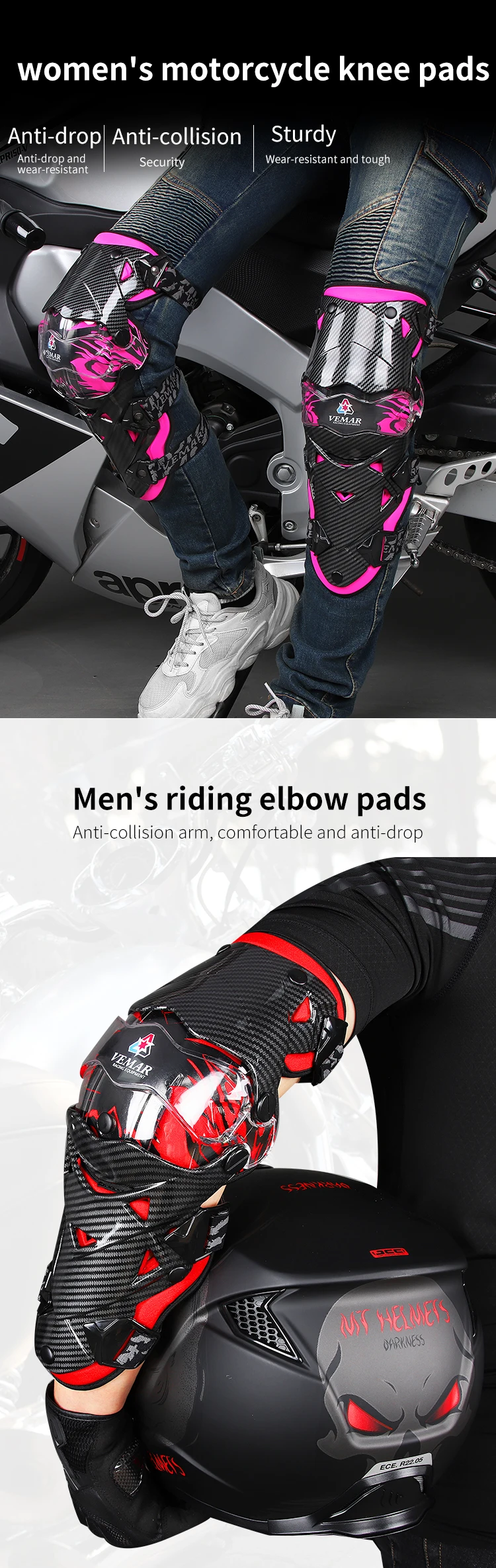 Motorcycle Riding Protective Armor Motocross Elbow Pads Moto Adult ...