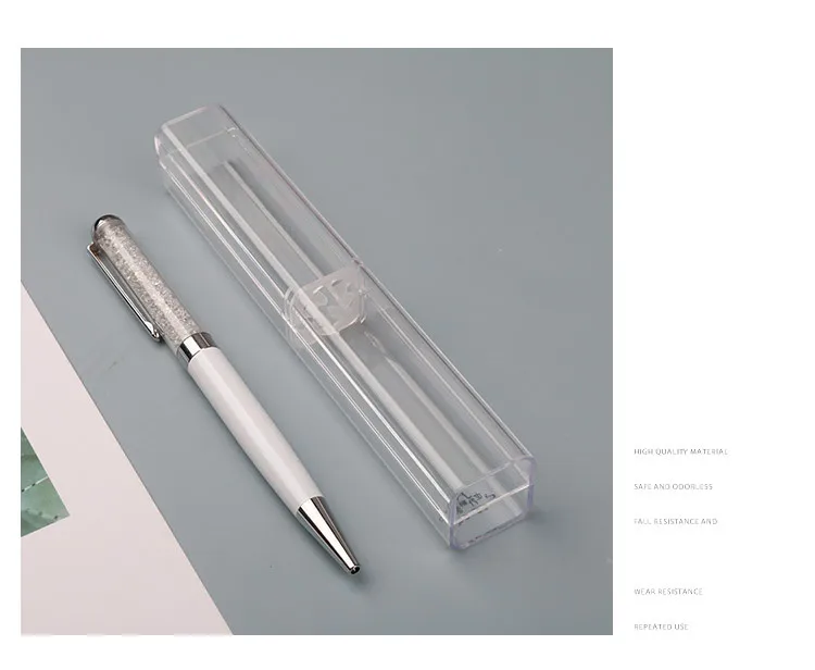 Acrylic Clear Pen Gift Box Plastic Reusable Pen Storage Container Case ...