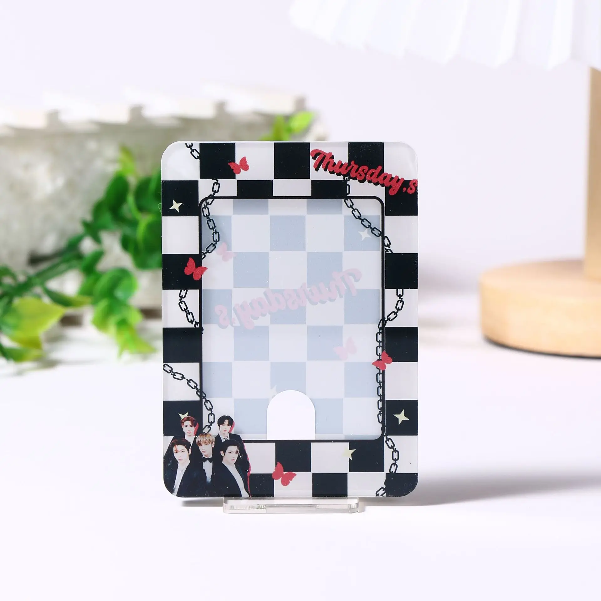 3 Inch Grid Photo Display Stand Card Holder Kpop Idol Photocards Ins ...