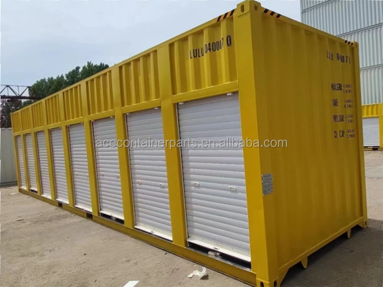40ft Roller Shutter Storage Container - 8 Doors & 76 CBM