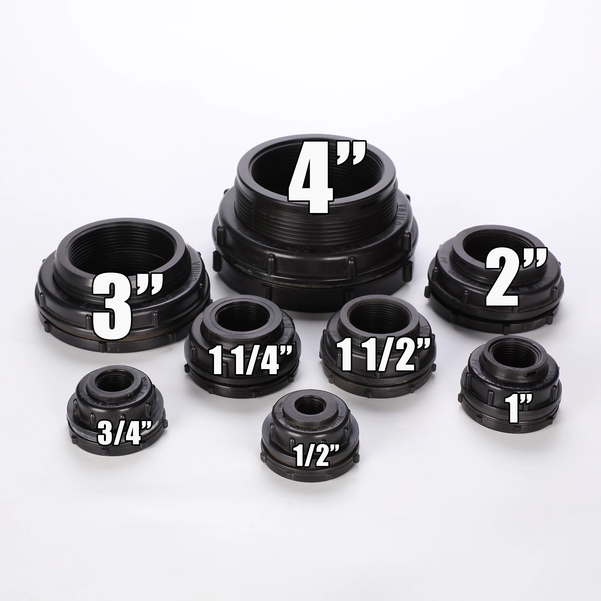 PP Plastic Bulkhead Fittings for Water Tanks - Durable & Reliable