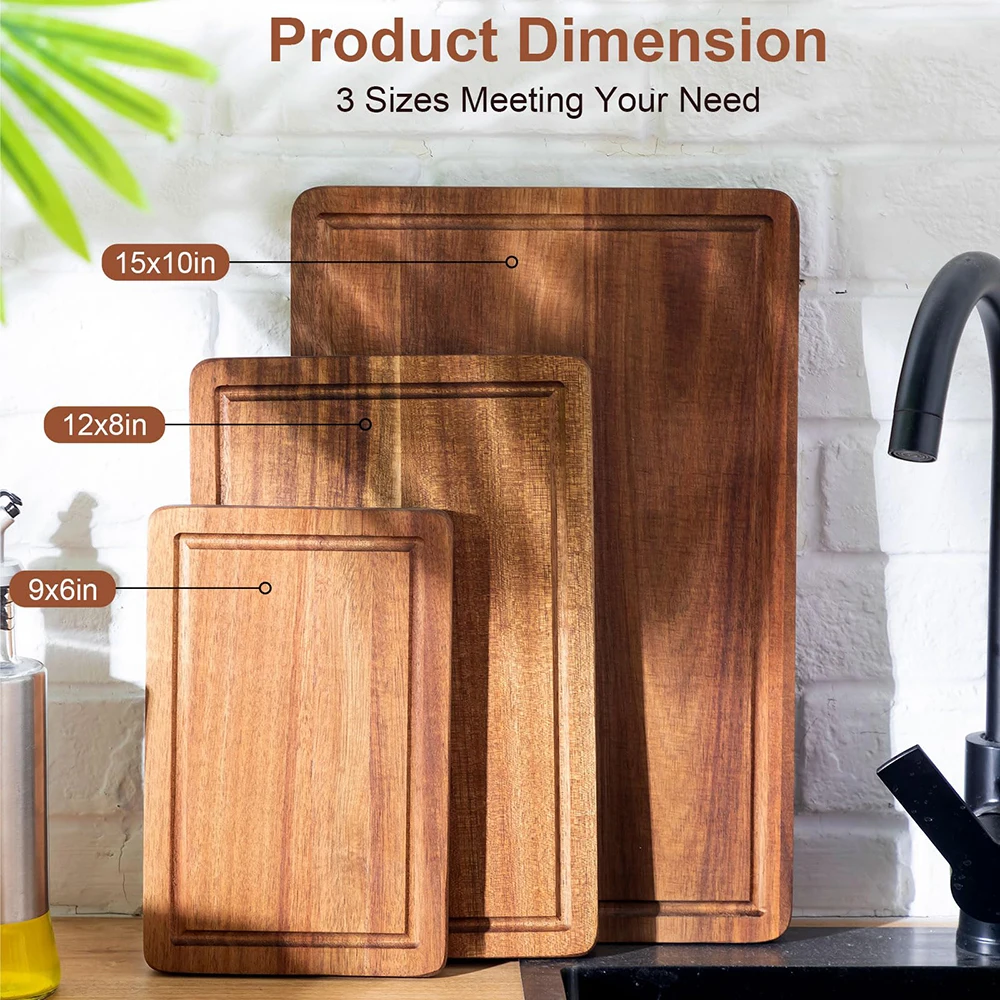 Flywod Kitchen Tools Chopping Block Wooden Chopping Board Meat Steak ...