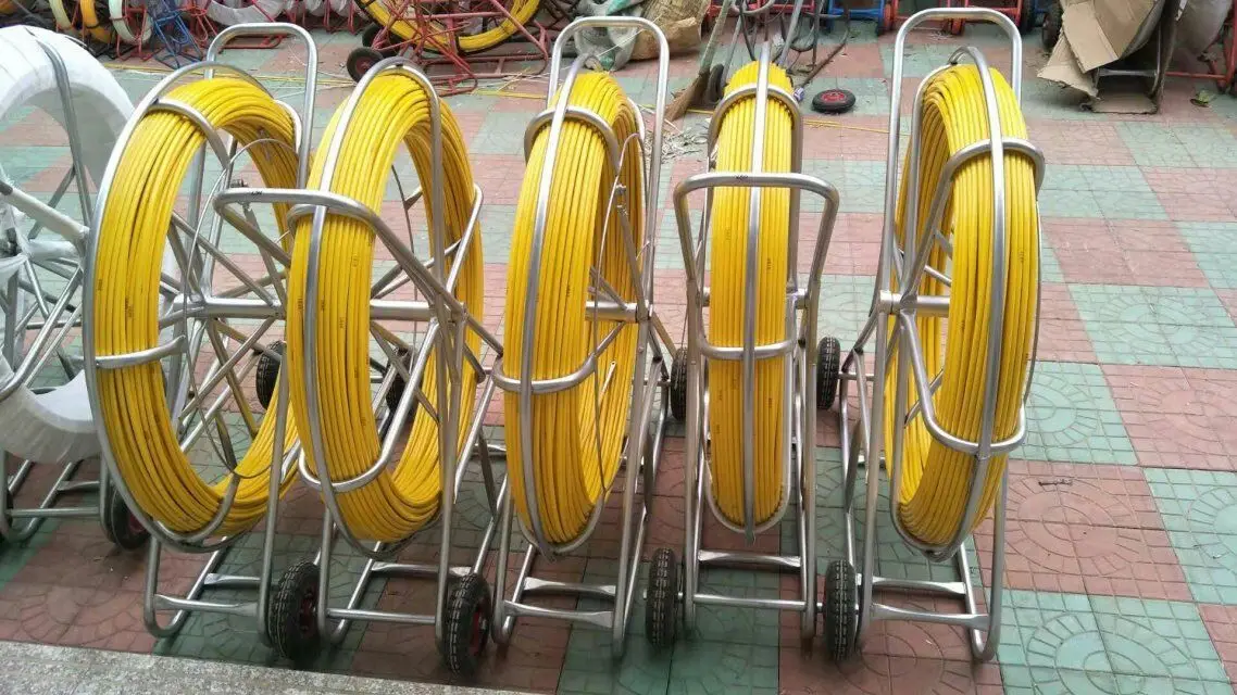 11mmx300m Cable Push Rod Continuous Tracing Fiberglass Duct Rodder ...