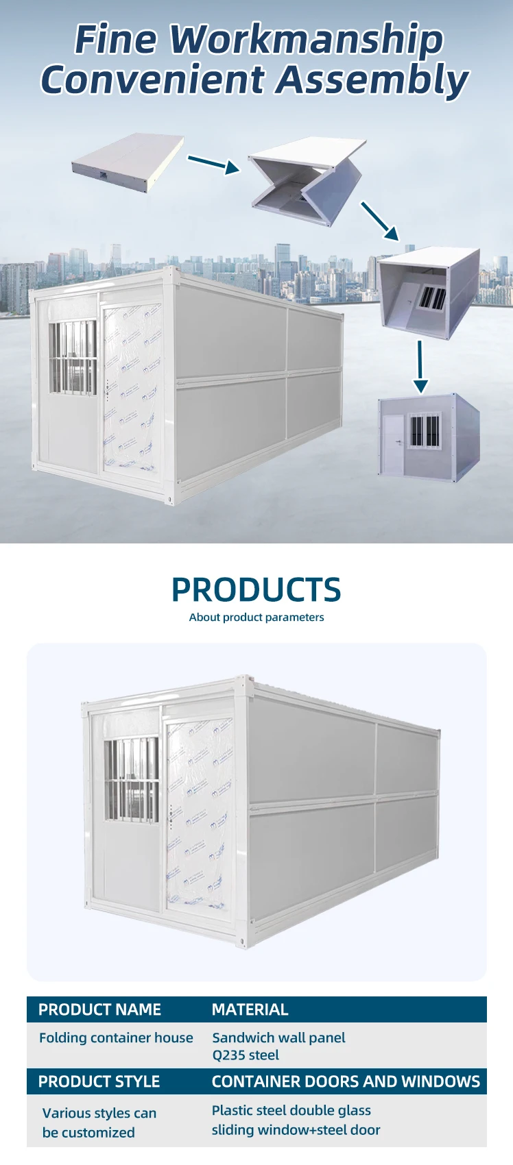 Best Selling 20ft Folding Container Office - Portable & Durable