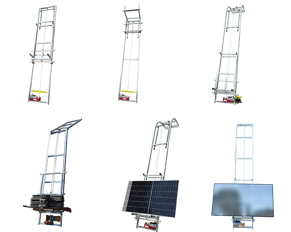Fast and Safe Solar Panel Lift - 220V Electric Steel Equipment