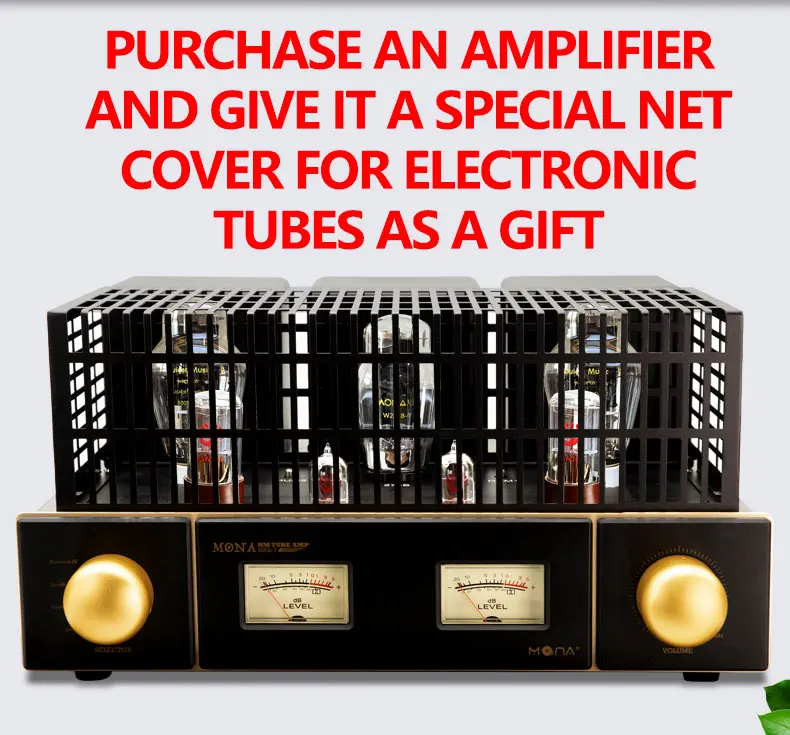 Mona Custom 300B*2 274B*1 New Black Gold 7 Tube Amplifier