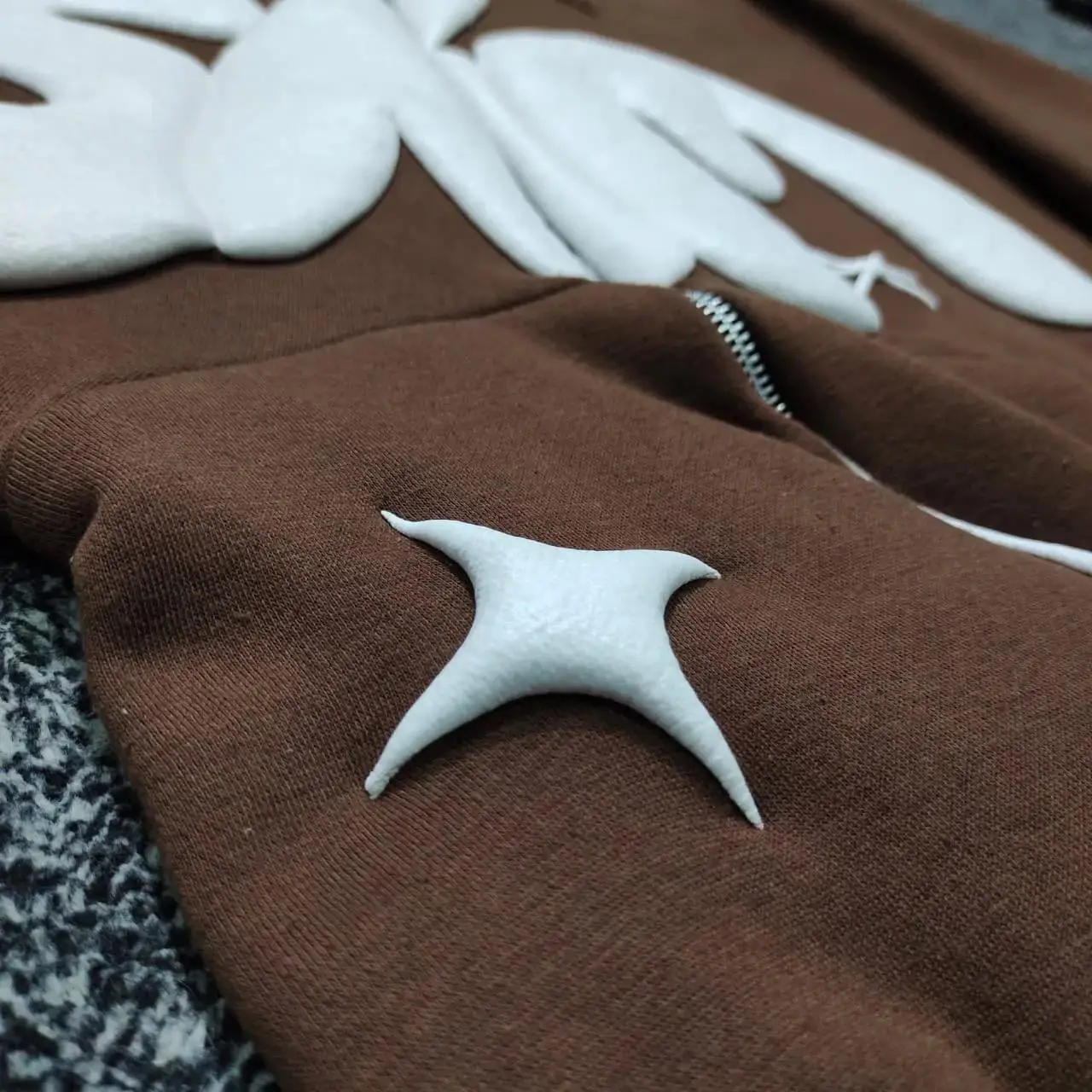 New Stylish Custom Logo Puff Printing Unisex Hoodie 100% Cotton ...