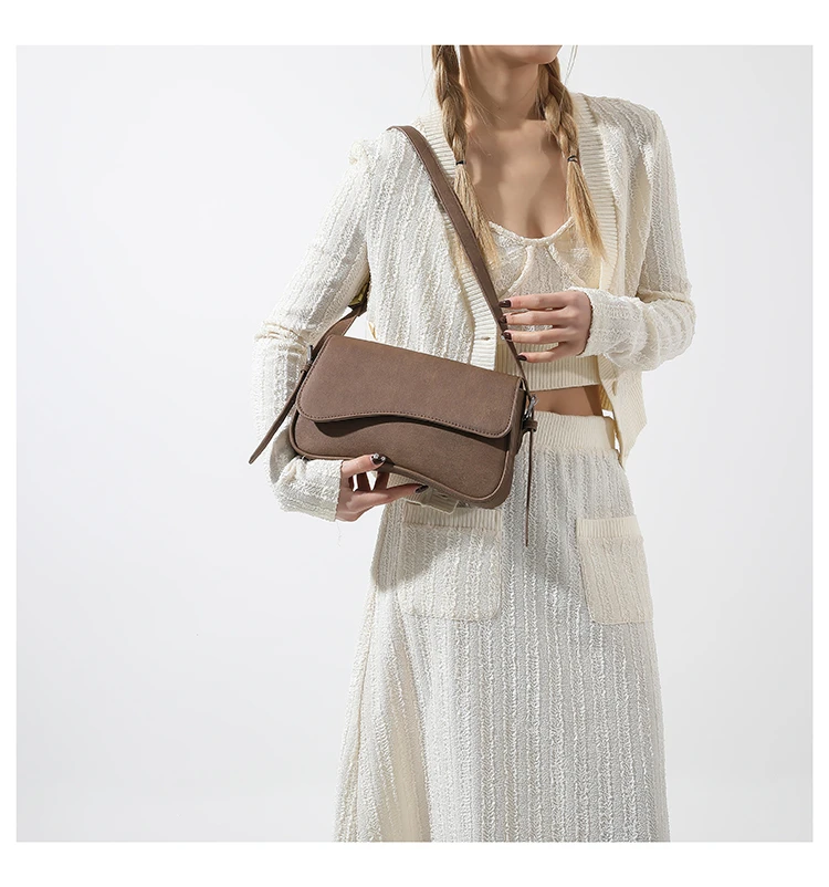 2024 New French Niche Texture Small Square Bag Women's Versatile Single ...