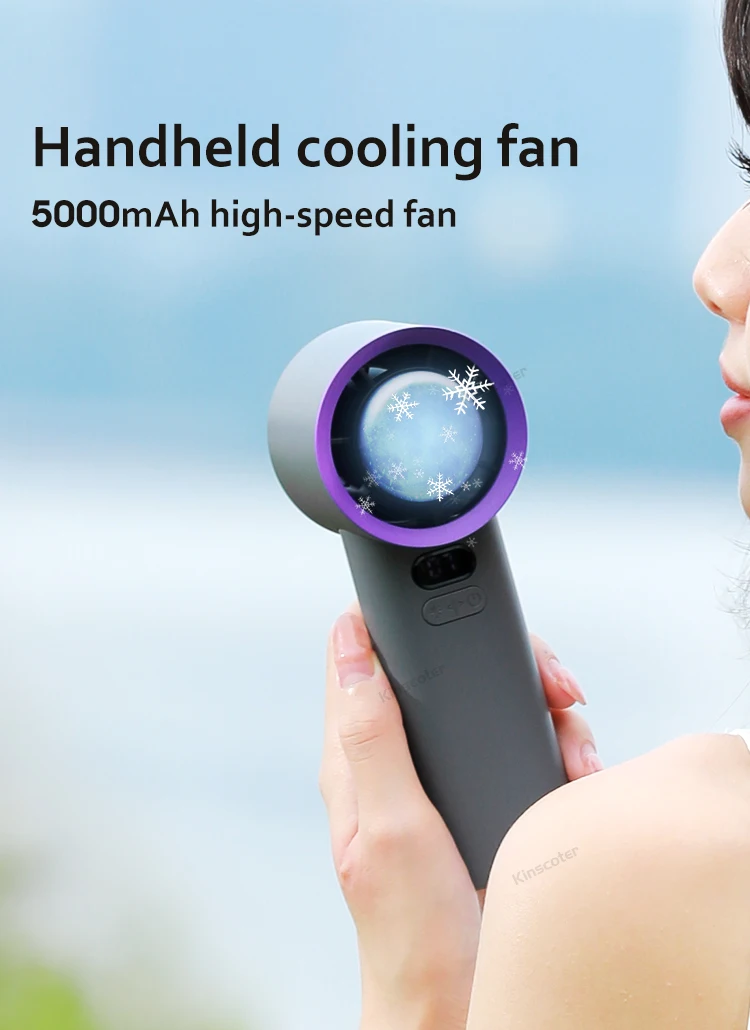 Outdoor 3600mah Handheld Portable Electric Fan High Speed Rechargeable ...