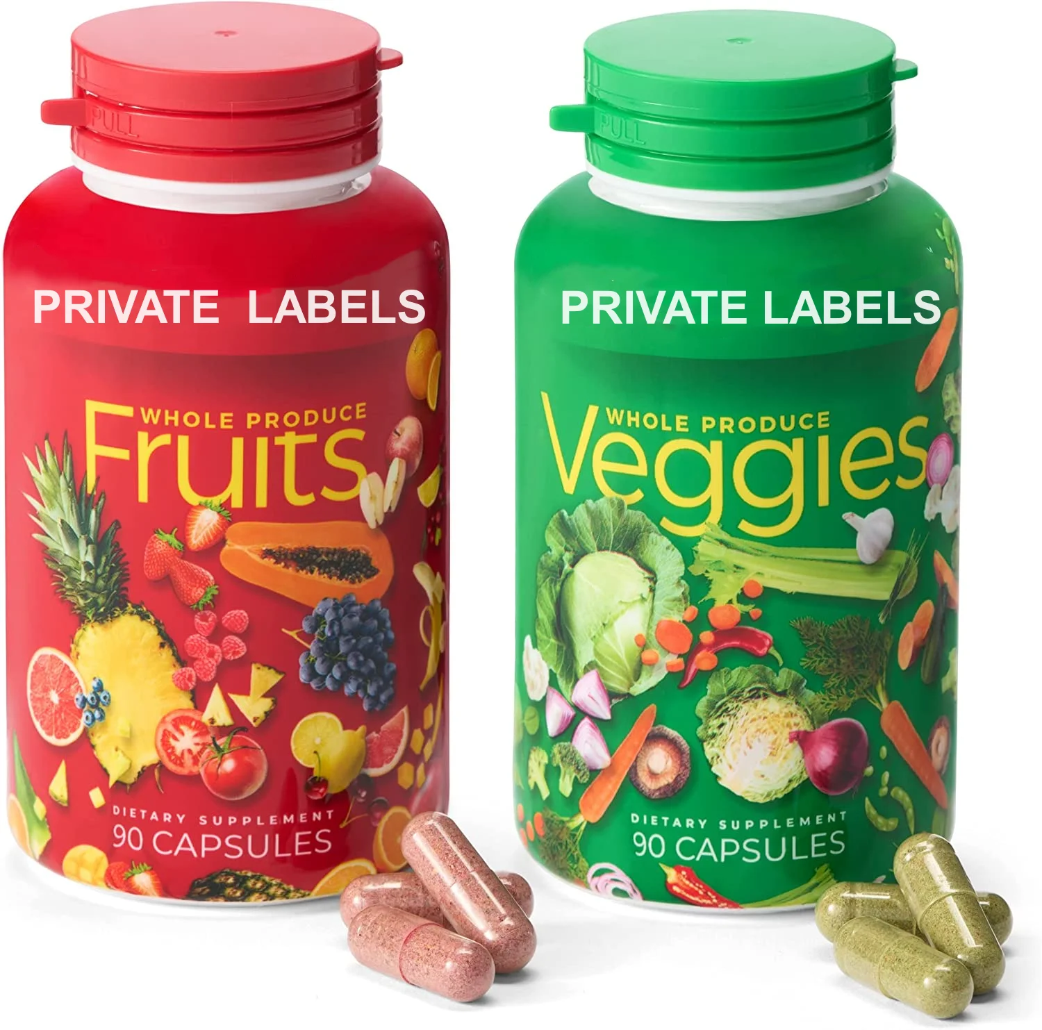 OEM Private Label Nature Dried Mix Fruits and Veggies Capsules for All