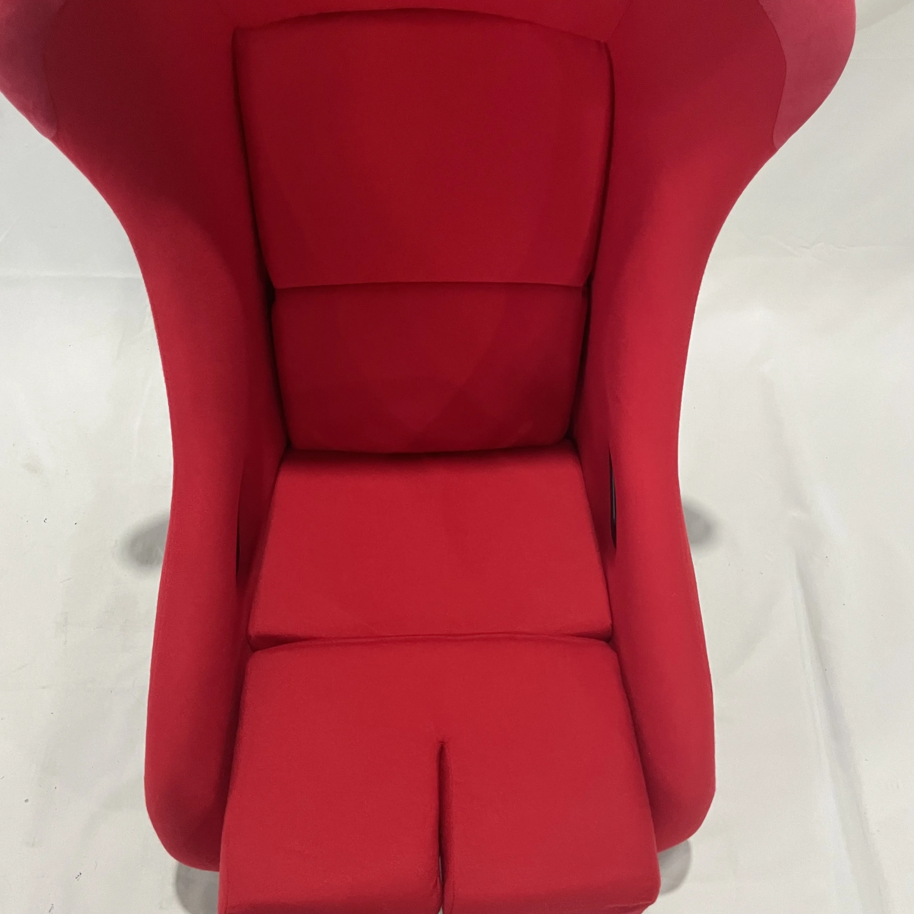 Red Sport Bucket Seat Racing Seat Black Flash PVC Leather Universal Fit ...