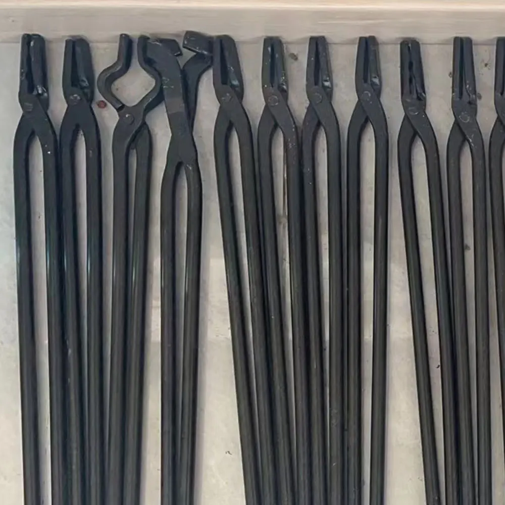 Blacksmith Tongs Hand Forged Iron Clamp - Durable & Versatile