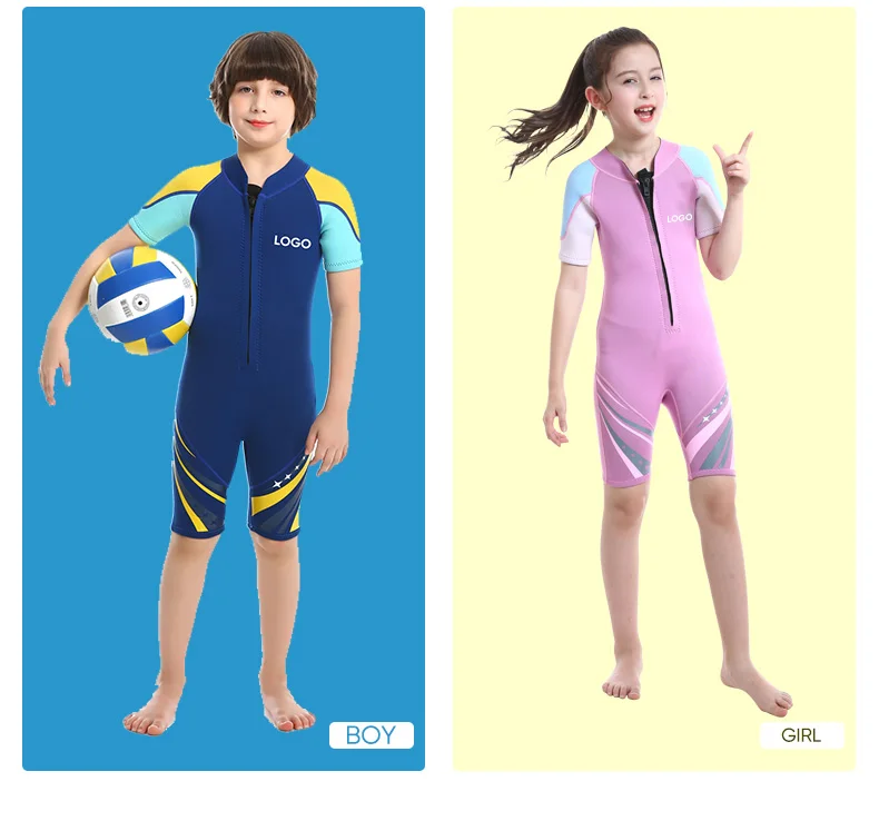 Kids 3mm Yamamoto Smooth Skin Neoprene Shorties Children Swimwear ...