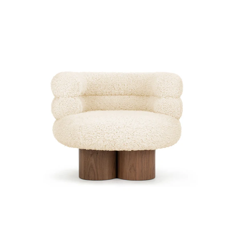 Commercial Grade Sheep Fur Lounge Chair | Retail Fit-Out Furniture ...