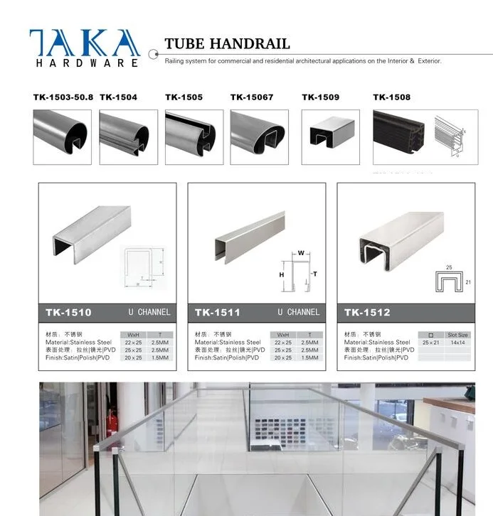 TAKA Modern Design Stainless Steel Tube Balcony Railing Baluster Deck ...