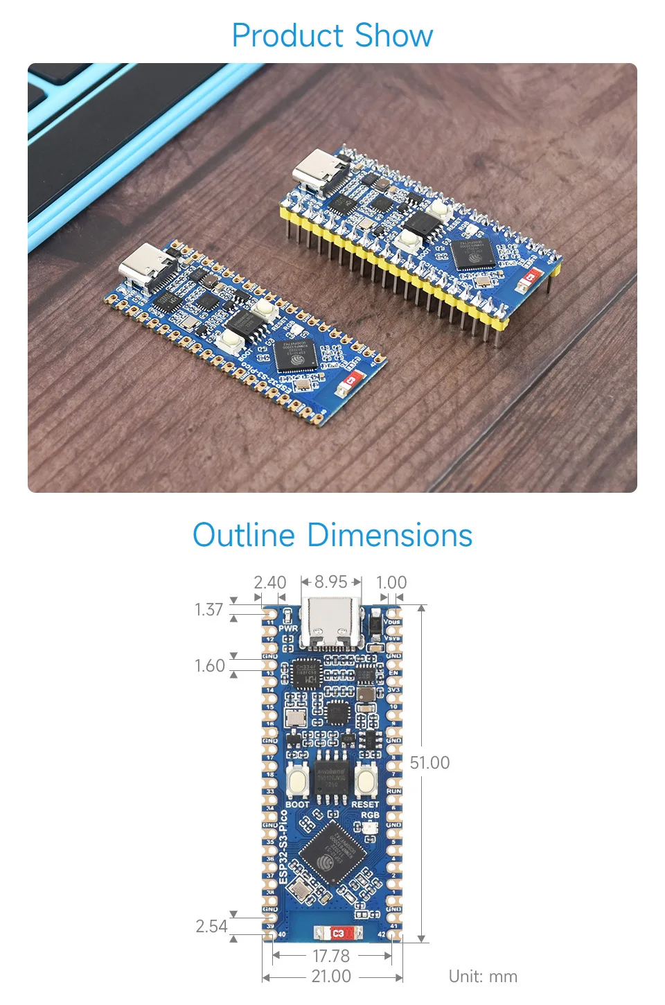Esp32 S3 마이크로컨트롤러24 Ghz Wi Fi 개발 보드최대 240 Mhz 주파수의 듀얼 코어 프로세서 Buy Esp32 S3 마이크로 컨트롤러 Wi Fi
