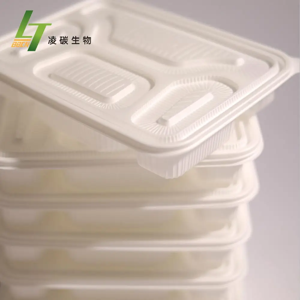 Compostable PLA Food Containers with Lids Stackable and Oil-Resistant ...