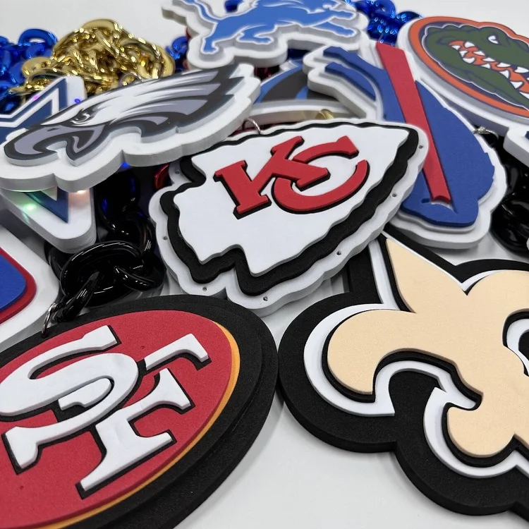 Large Logo Plastic Big Chain 3d Necklace Eva Foam Fan Football Teams ...