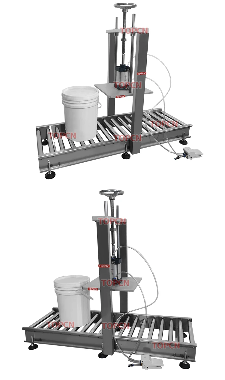 18-20 L Semi Automatic Pneumatic Barrel Plastic Paint Bucket Capping ...