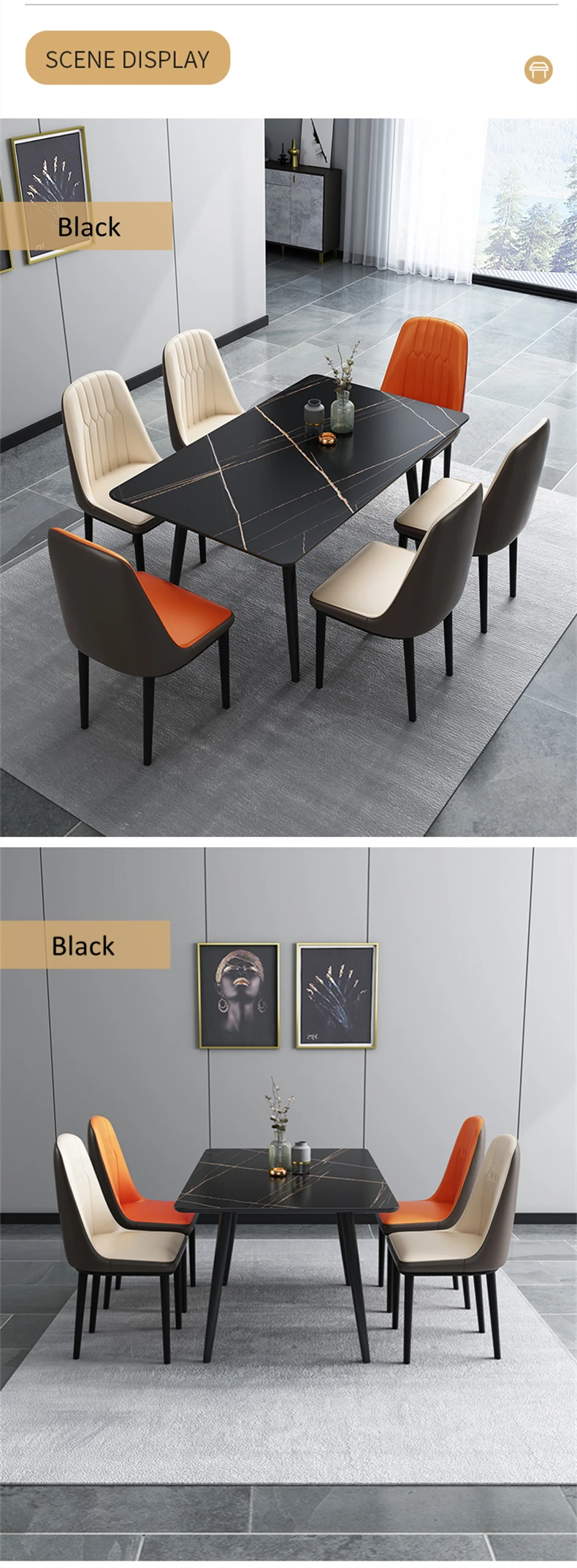 Luxury Dinner Table Base Dining Table Wood Modern Elegant Dining Tables ...