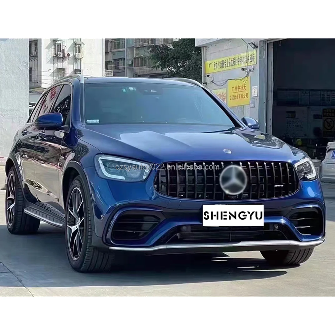 Body Kit Include Front Bumper Assembly Rear Lip Exhaust For Mercedes Benz Glc Class X253/c253 20 ...