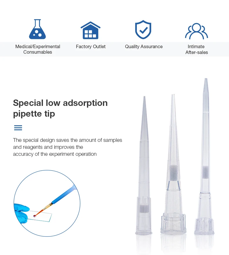 Laboratory Disposable Sterile Filter Pipette Tips Automation Pipette ...