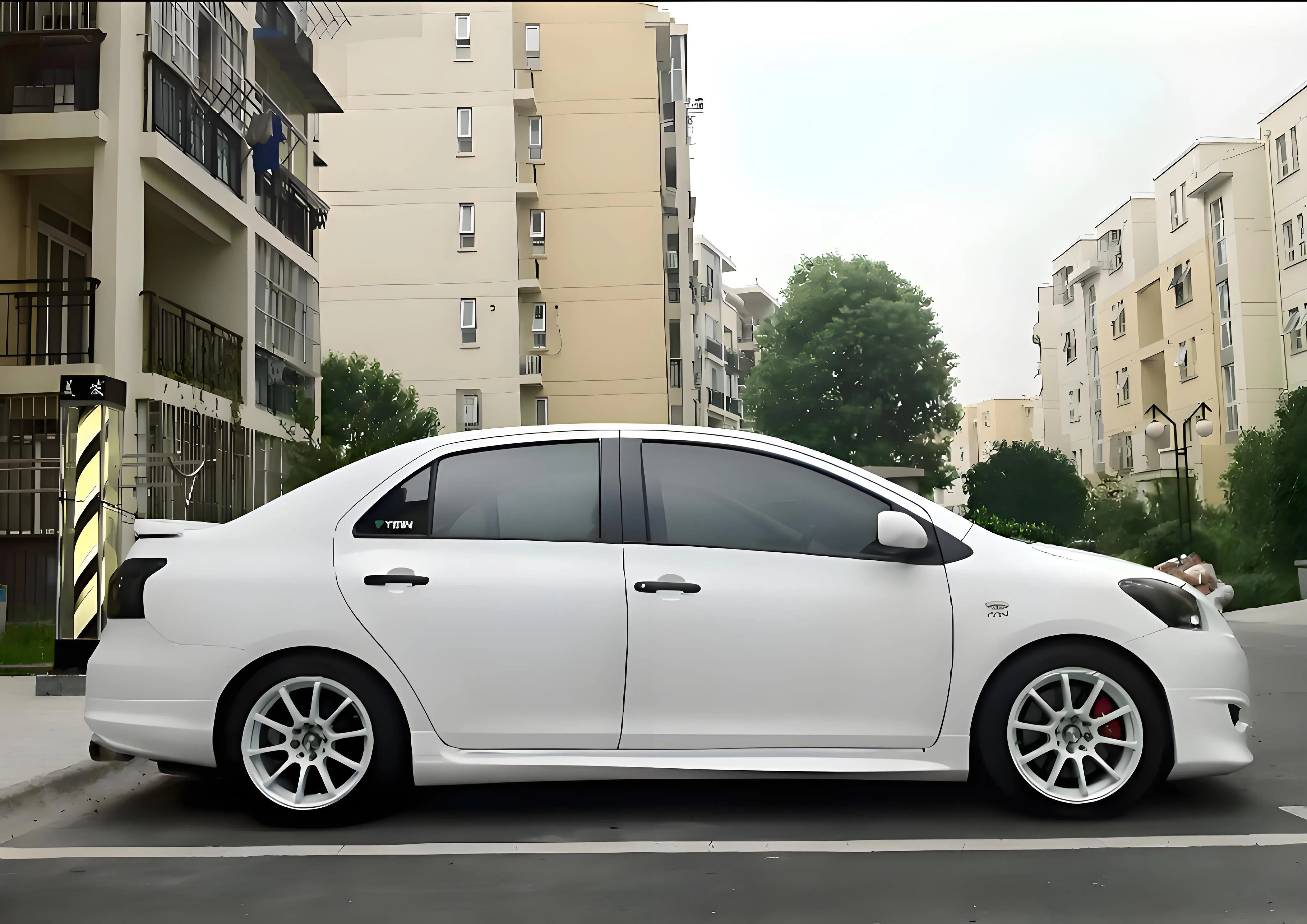 Toyota VIOS 2008-2010 Side Skirts - Auto Body Systems PP Wide Body Kit