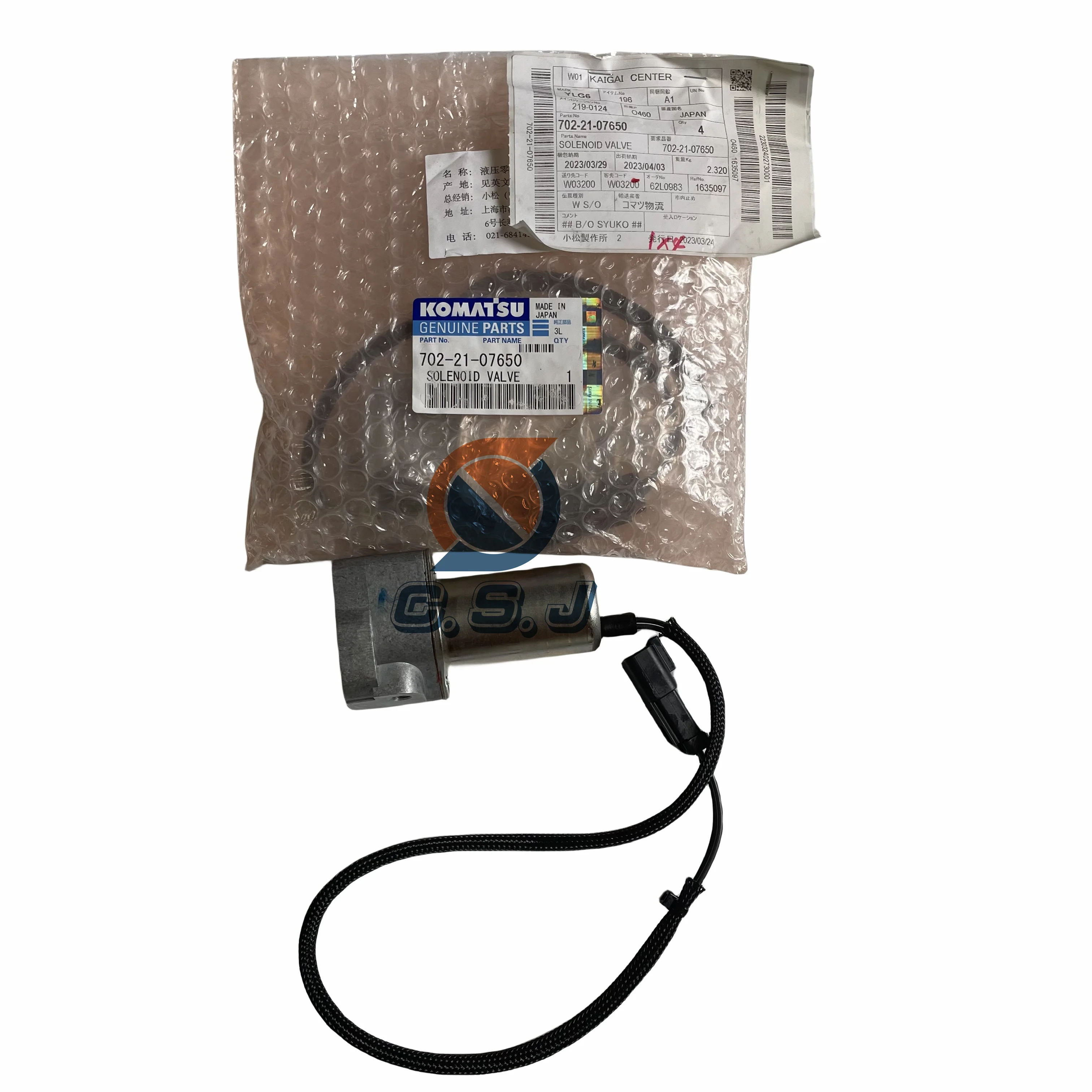 Original New Hydraulic Control Solenoid Valve 702-21-07650 7022107650 ...